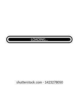 Black White Loading Bar Icon Vector Stock Vector (Royalty Free ...