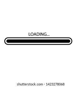 Black White Loading Bar Icon Vector Stock Vector (Royalty Free) 1423278077