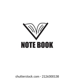 Black White Logo Note Book Stock Vector (Royalty Free) 2126300138 ...