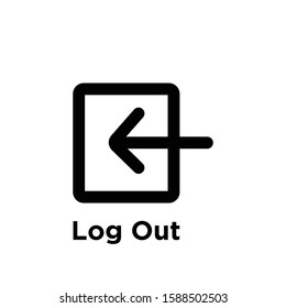 Black White Logout Icon Stock Vector (Royalty Free) 1588502503 ...