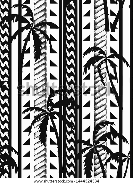 Black White Mixed Print Chain Baroque Stock Vector (Royalty Free ...