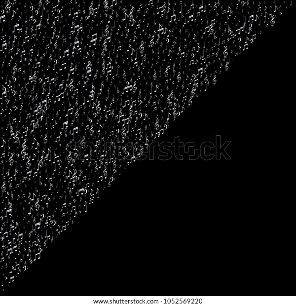 Black White Music Note Texture Classic Stock Vector (Royalty Free ...