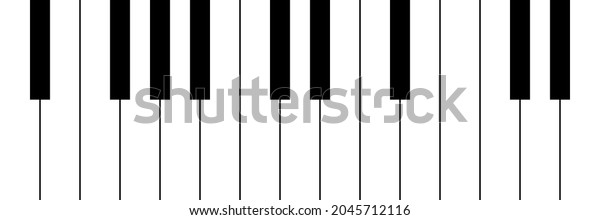 Black White Piano Keys Stock Vector (Royalty Free) 2045712116 ...