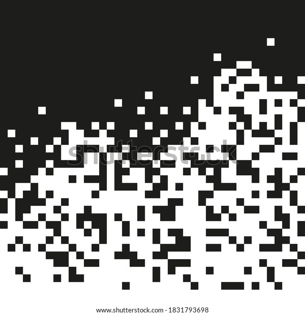 Black White Pixelation Vector Background Pixel Stock Vector (Royalty ...
