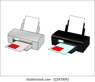 Black Printer Color Printing Vector Stock Vector (Royalty Free) 322470080
