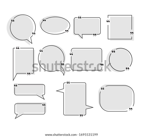 Black White Quote Box Frame Isolated Stock Vector (Royalty Free ...