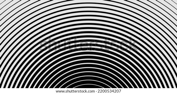Black White Radial Circle Gradient Background Stock Vector (Royalty ...