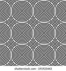 Black White Retro Circles Seamless Pattern Stock Vector (Royalty Free) 191925443 | Shutterstock