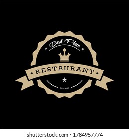 Black White Retro Logo Design Template Stock Vector (Royalty Free ...
