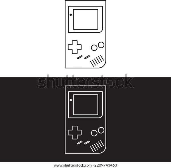 Black White Retro Video Game Icon Stock Vector (Royalty Free ...
