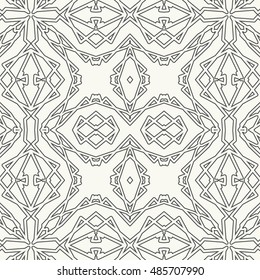 Black White Seamless Geometric Pattern Repeating Stock Vector (Royalty ...