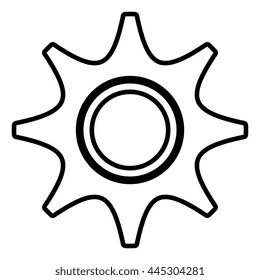 Black White Settings Icon Front View Stock Vector (Royalty Free ...