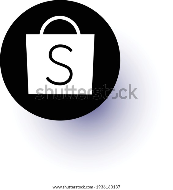 Black White Shopee Logo Can Be Stock Vector (Royalty Free) 1936160137