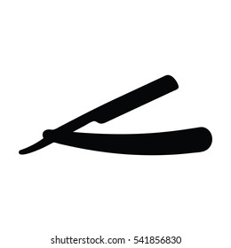 Black White Silhouette Straight Razor: vector de stock (libre de ...