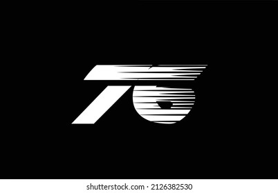 Black White Simple 76 Number Logo Stock Vector (Royalty Free ...