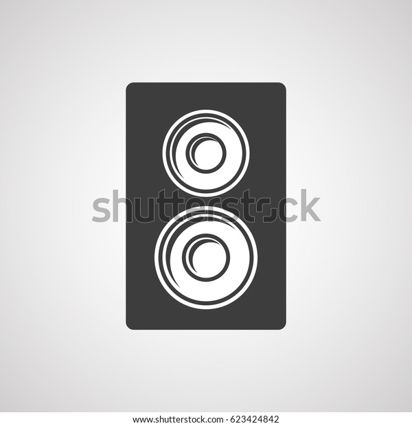Black White Speaker Vector Icon Stock Vector (Royalty Free) 623424842