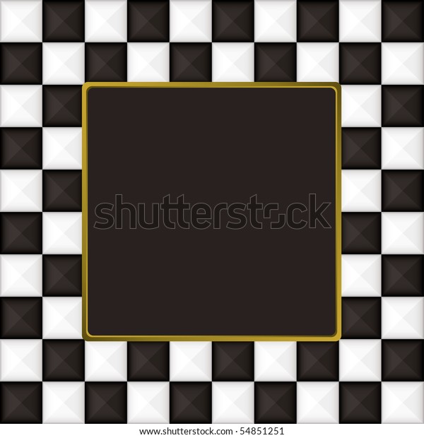 Black White Square Checkered Picture Frame Stock Vector (Royalty Free ...