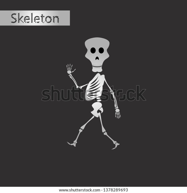 Black White Style Icon Skeleton Stick Stock Vector (Royalty Free ...