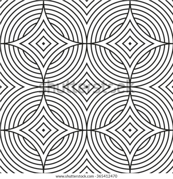Black White Style Pattern Circle Abstract: vector de stock (libre de ...