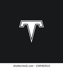 Black White T Logo Stock Vector (Royalty Free) 1349403521 | Shutterstock