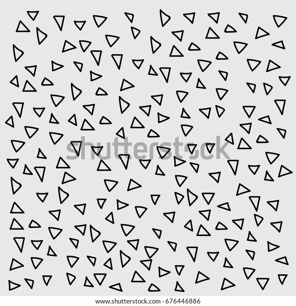 Black White Triangle Hand Draw Background Stock Vector (Royalty Free ...