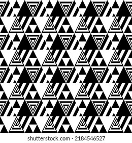 Black White Triangle Tiles Seamless Pattern Stock Vector (Royalty Free ...