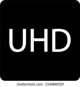 Black White Uhd Button Icon Stock Vector (Royalty Free) 1144840529 ...