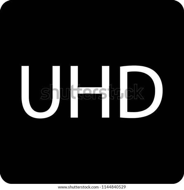 Black White Uhd Button Icon Stock Vector (Royalty Free) 1144840529 ...
