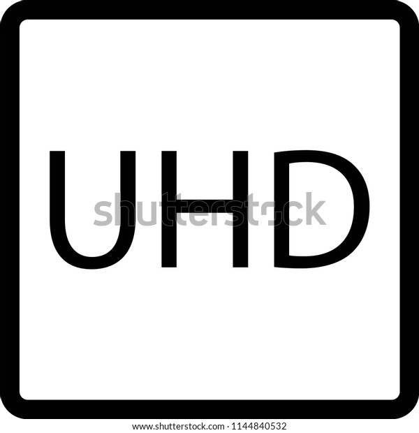 Black White Uhd Button Icon Stock Vector (Royalty Free) 1144840532 ...