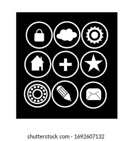 Black White Vector Icons Stock Vector (Royalty Free) 1692607132 ...