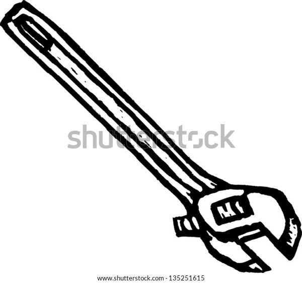 Black White Vector Illustration Adjustable Crescent Stock Vector ...