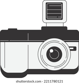 Black White Vector Illustration Camera Stock Vector (Royalty Free ...