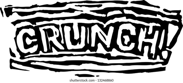Black White Vector Illustration Crunch Word Stock Vector (Royalty Free ...