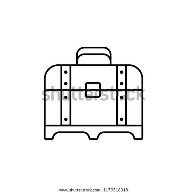 Black White Vector Illustration Dowry Chest Stock Vector (Royalty Free ...