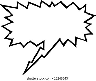 Black White Vector Illustration Electric Speech Stock Vector (Royalty ...