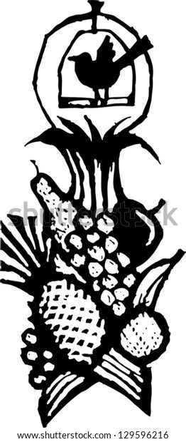 Black White Vector Illustration Exotic Hat Stock Vector (Royalty Free ...
