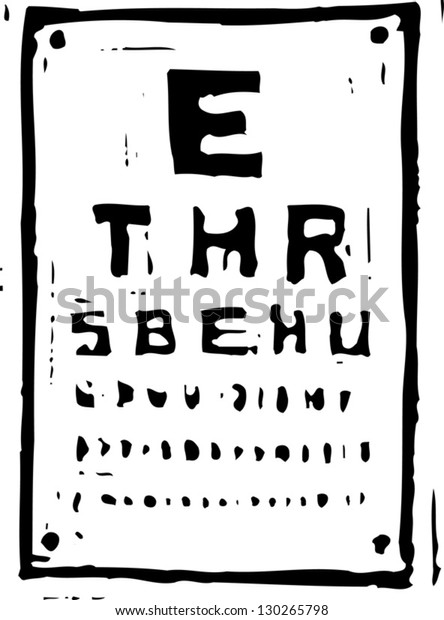 Black White Vector Illustration Eye Chart Stock Vector (Royalty Free ...