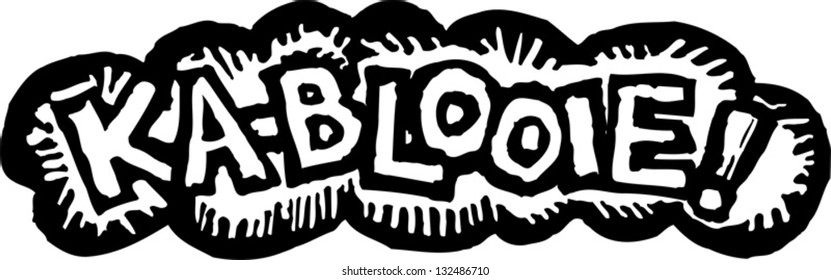Black White Vector Illustration Kablooie Word Stock Vector (Royalty ...