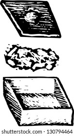 Black White Vector Illustration Leftovers Food Stock Vector (Royalty ...