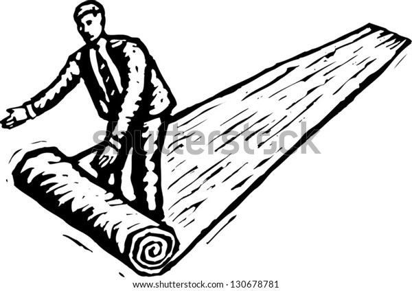 Black White Vector Illustration Man Rolling Stock Vector (Royalty Free ...