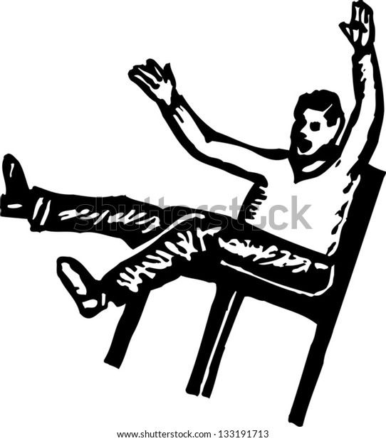 Black White Vector Illustration Man Falling: vector de stock (libre de ...