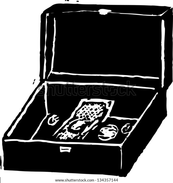 Black White Vector Illustration Petty Cash 스톡 벡터(로열티 프리) 134357144 ...