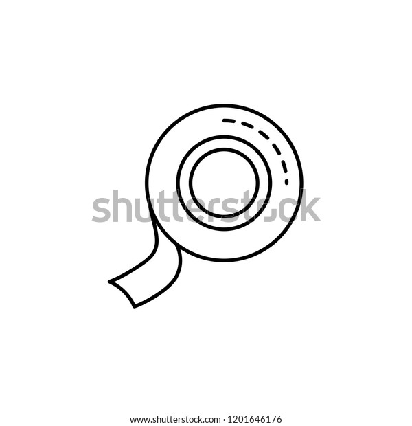 Black White Vector Illustration Scotch Tape Stock Vector (Royalty Free ...