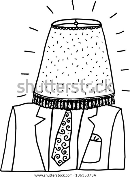 Black White Vector Illustration Smart Man Stock Vector (Royalty Free ...