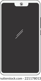 Black White Vector Illustration Smartphone Stock Vector (Royalty Free ...