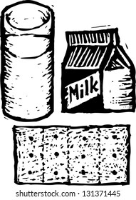 Black White Vector Illustration Snack Stock Vector (Royalty Free ...