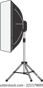 Black White Vector Illustration Softbox Stock Vector (Royalty Free ...