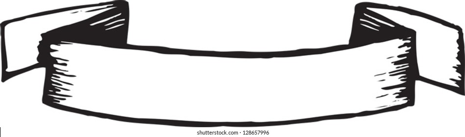 Black White Vector Illustration Speech Scroll Stock Vector (Royalty ...