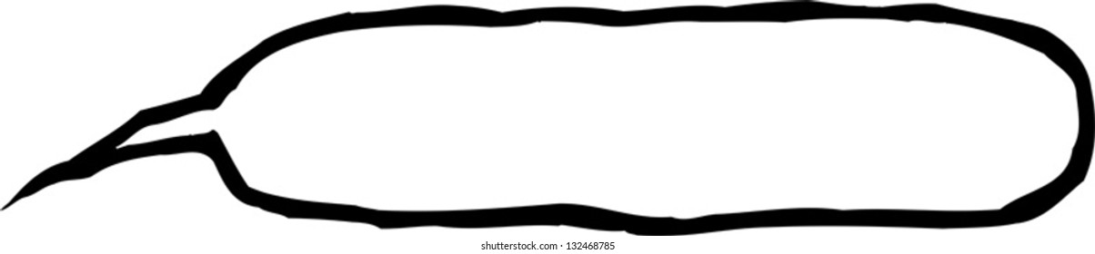 Black White Vector Illustration Speech Bubble Stock Vector (Royalty ...