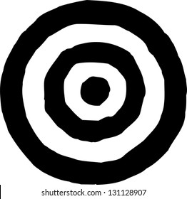 Black White Vector Illustration Target Stock Vector (Royalty Free ...